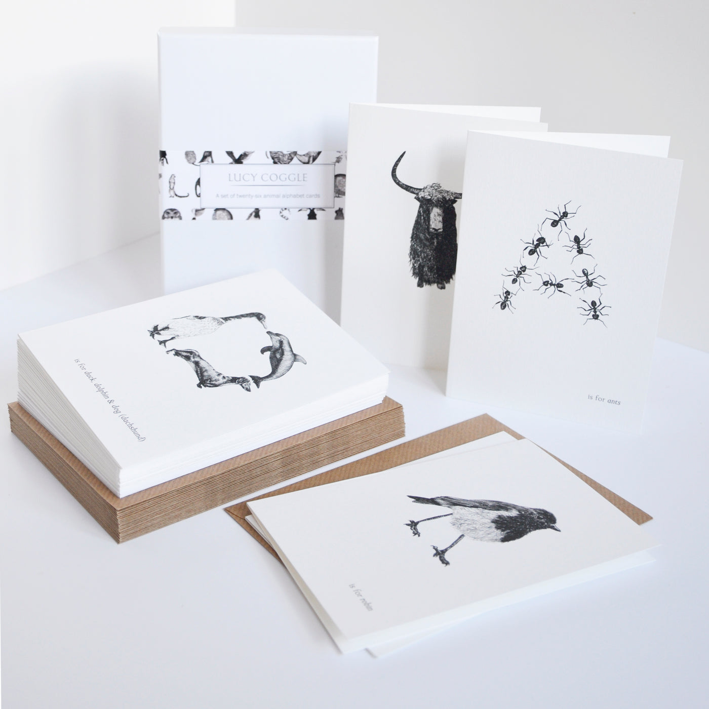 Complete set of A to Z Animal Alphabet Cards– Lucy Coggle