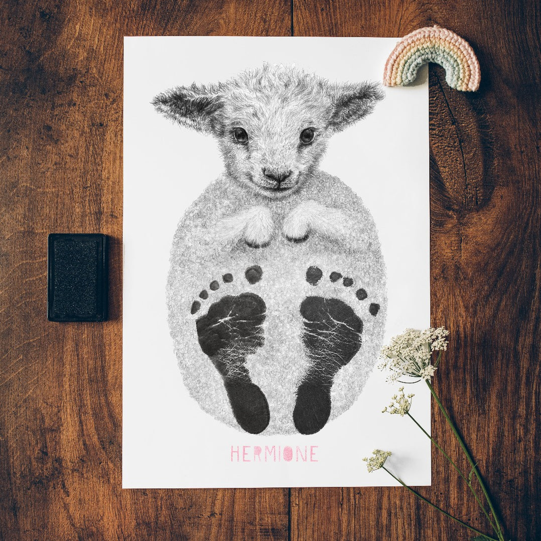 Personalised Baby Lamb Footprint Kit– Lucy Coggle
