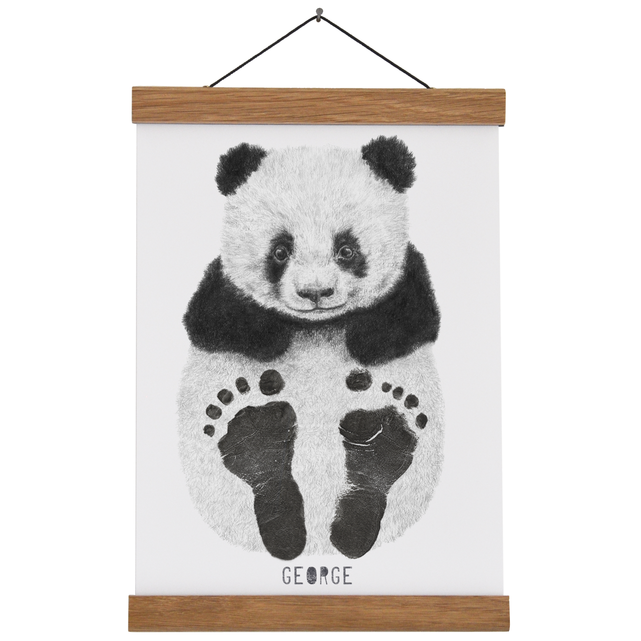 Personalised Baby Panda Footprint Kit– Lucy Coggle