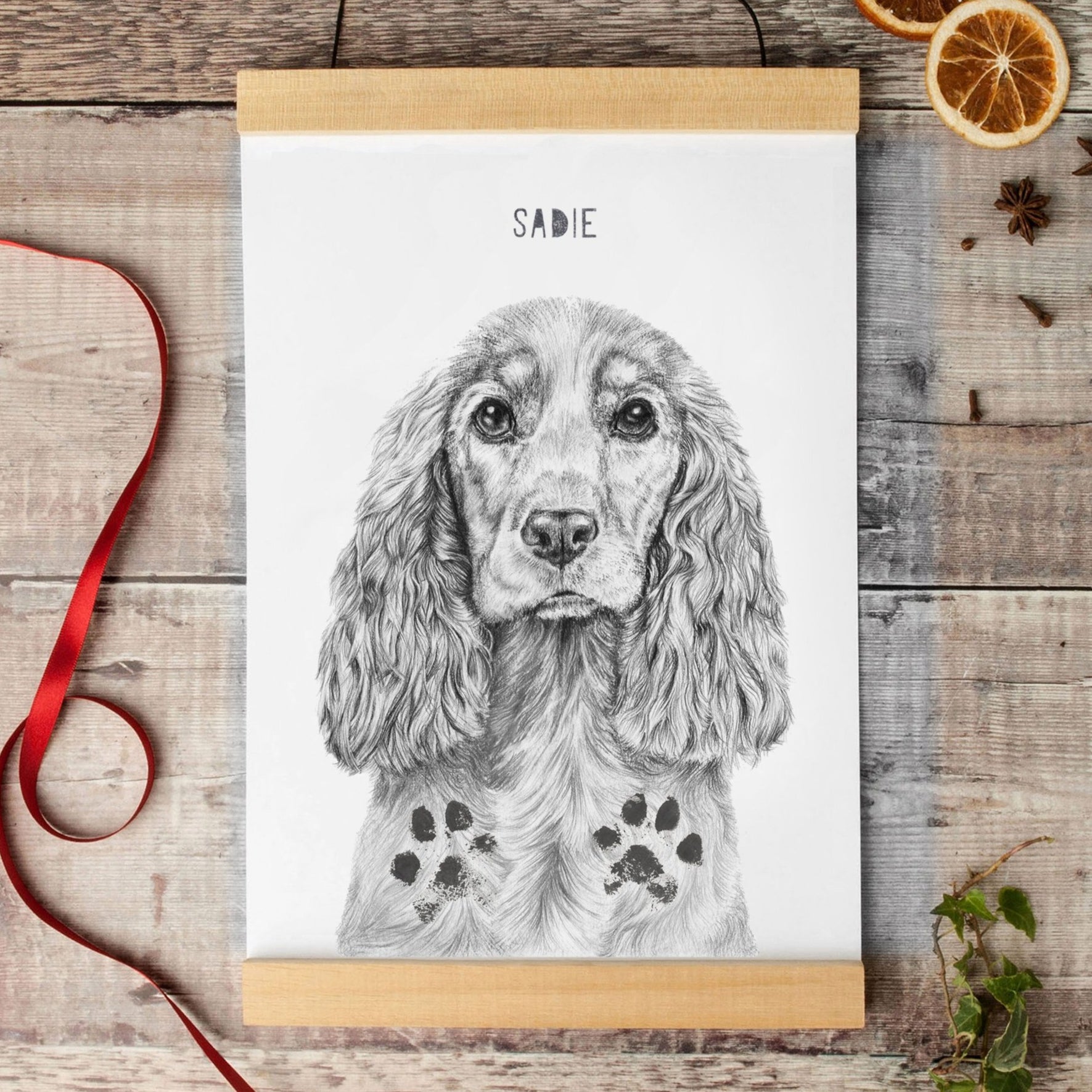 Personalised Cocker Spaniel Paw Print Keepsake Kit– Lucy Coggle