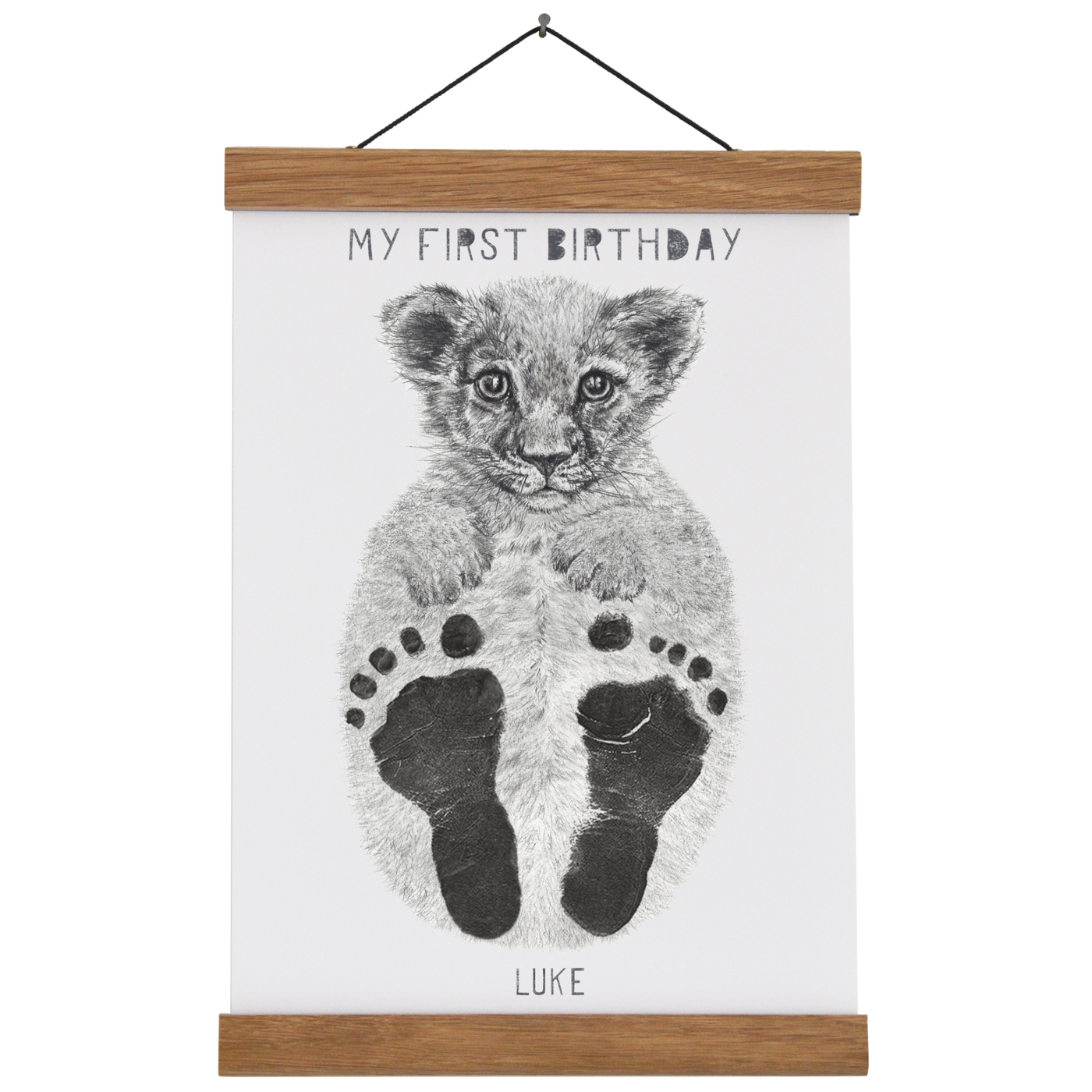My First Birthday Personalised Baby Footprint Kit– Lucy Coggle
