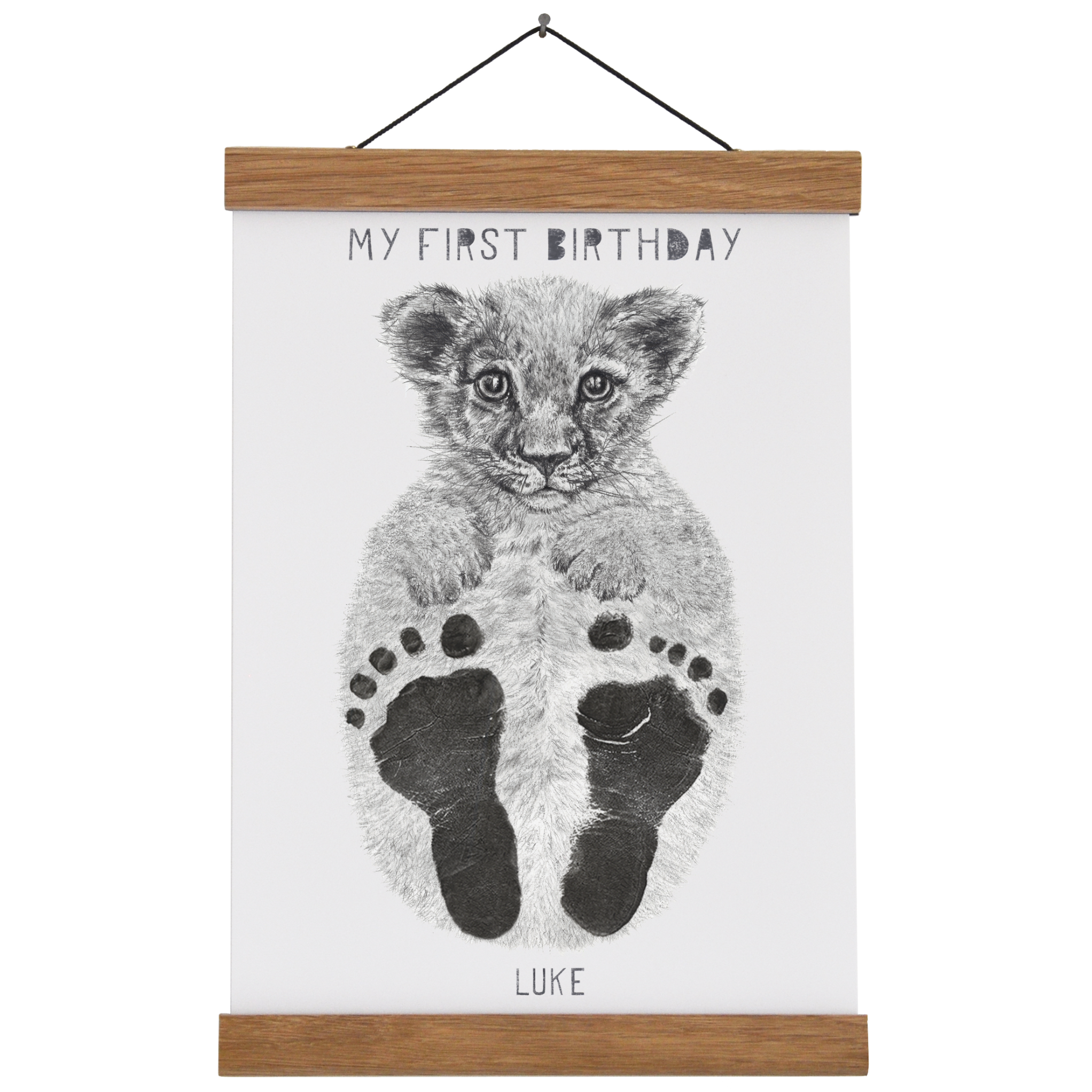 My First Birthday Personalised Baby Footprint Kit– Lucy Coggle