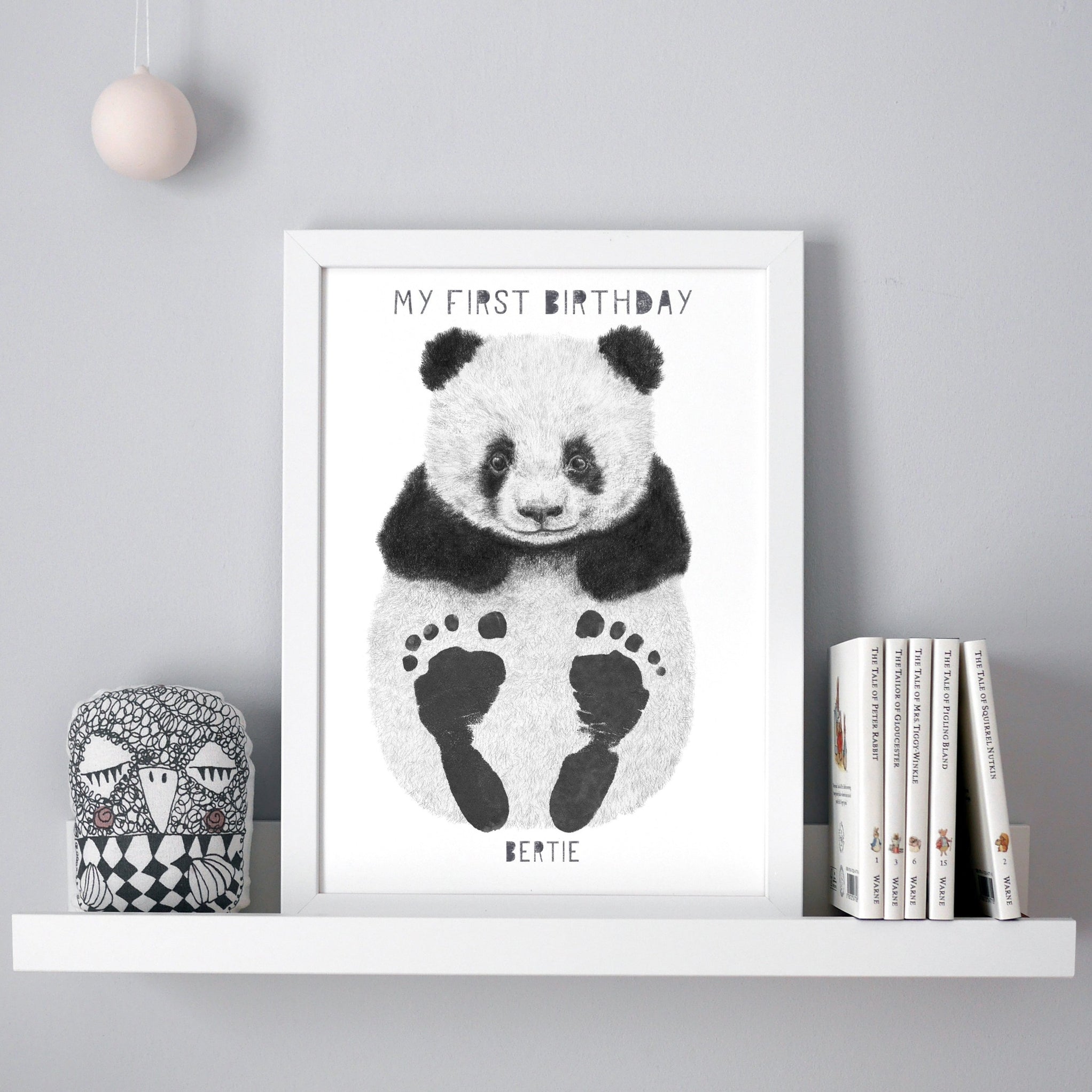 My First Birthday Personalised Baby Footprint Kit– Lucy Coggle