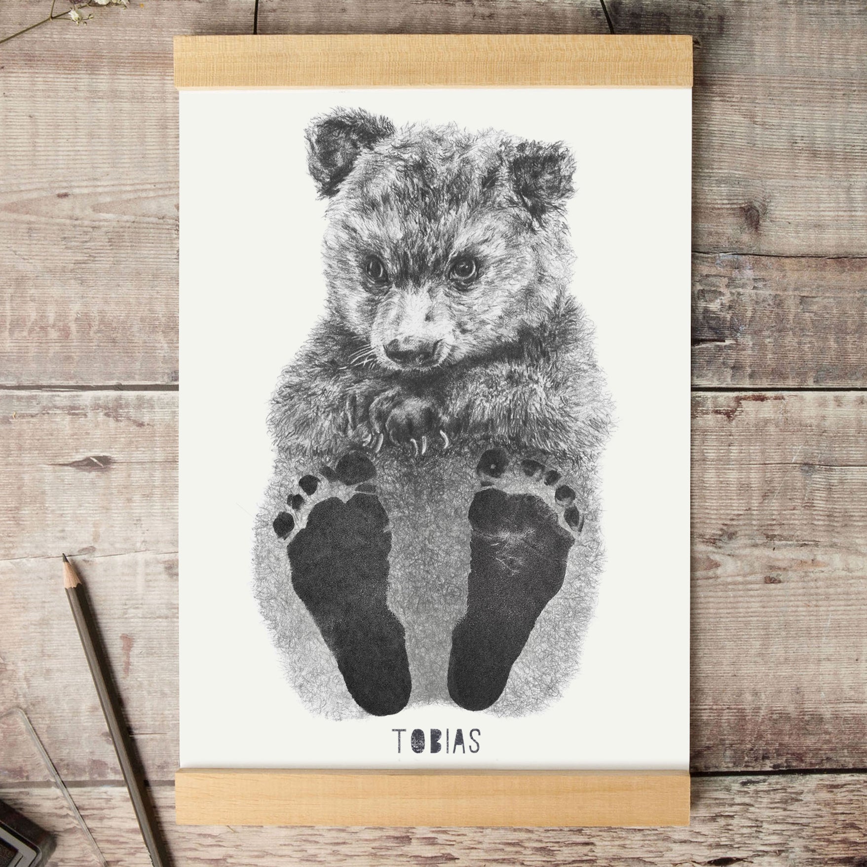 Personalised Baby Bear Footprint Kit– Lucy Coggle