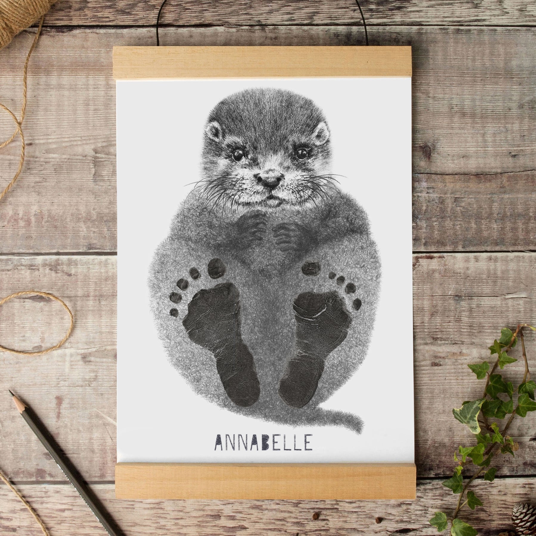Personalised Baby Otter Footprint Kit– Lucy Coggle