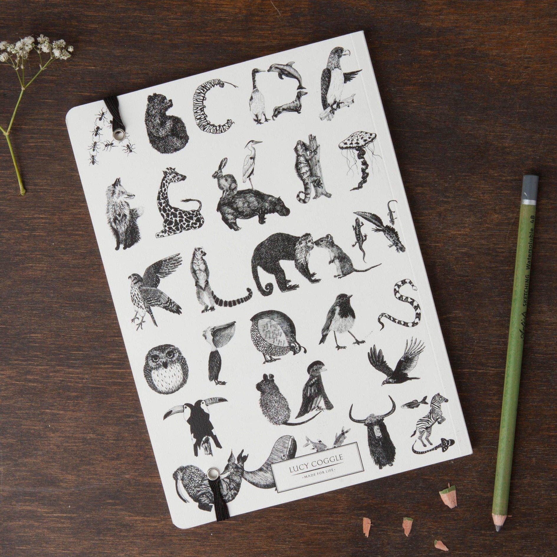 Round Cornered Animal Alphabet Notebook– Lucy Coggle