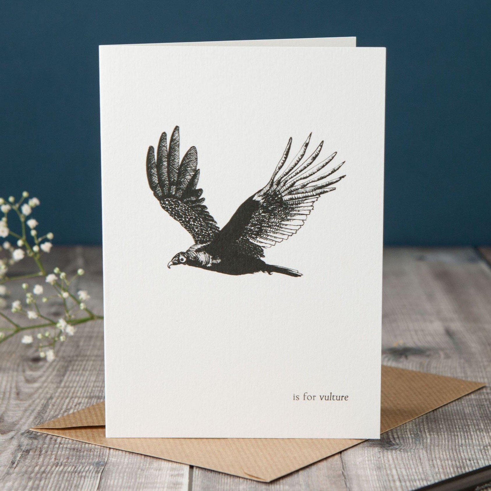 V is for Vulture Card– Lucy Coggle