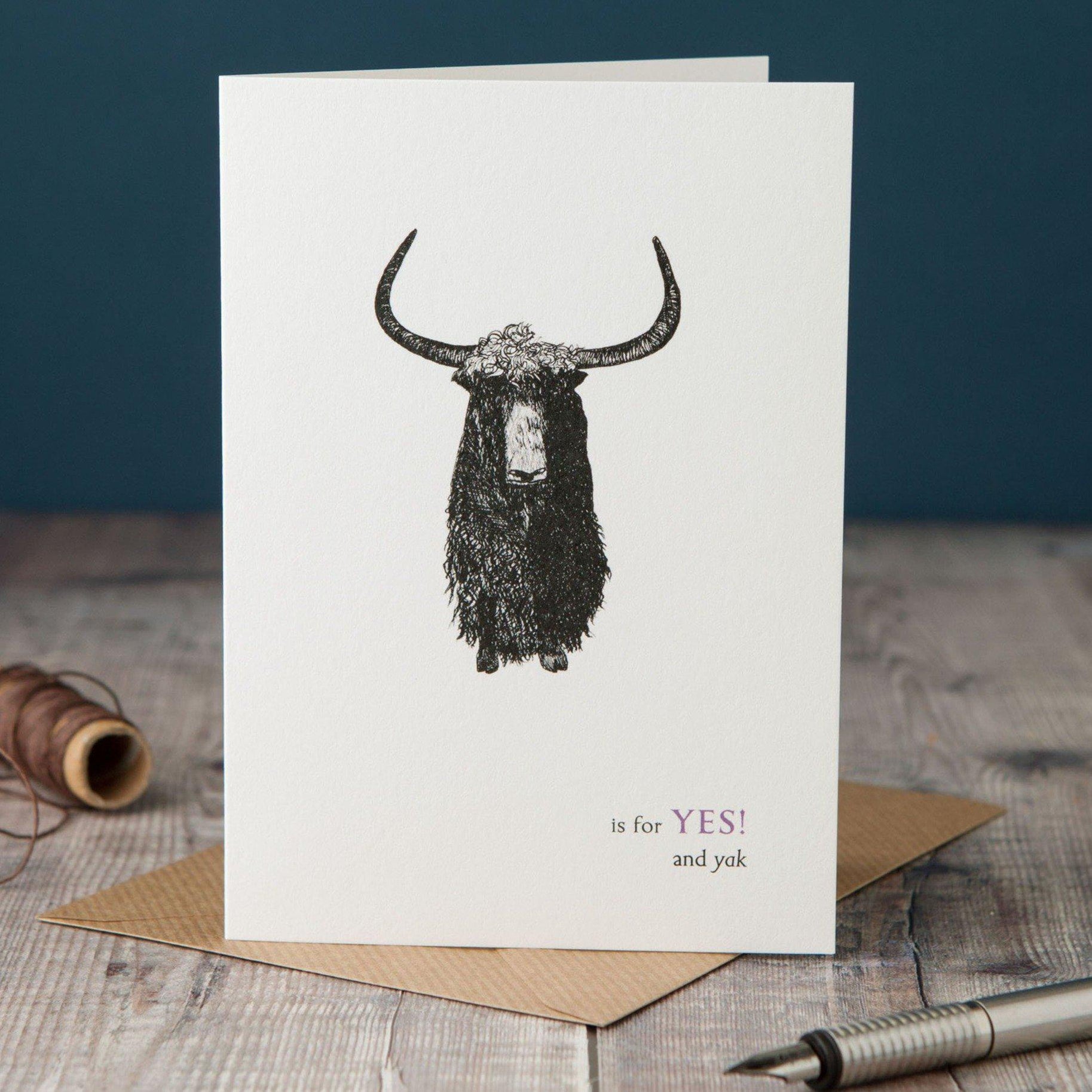 Y is for Yes Card– Lucy Coggle